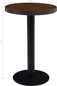 Bistro stolek tmavě hnědý 50 cm MDF 286419