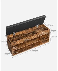 Botník VOREN hnědá/černá