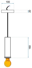 Toolight Samostatná závěsná stropní lampa OSTI A Coral