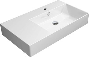 Sapho GSI Kube X - Umyvadlo 80x47 cm, s 1 otvorem pro baterie vpravo, ExtraGlaze, bílá 9457111