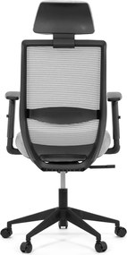 Ergonomická kancelářská židle AURELIE - šedá síťovina