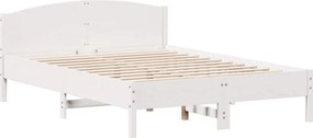 Postel bez matrace bílá 150 x 200 cm masivní borovice 3216198