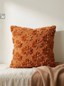 Sinsay - Povlak na polštář s motivem listů - oranžová