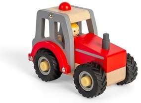 Bigjigs Toys Traktor červený