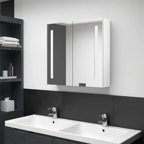 LED koupelnová skříňka se zrcadlem zářivě bílá 62 x 14 x 60 cm 326524