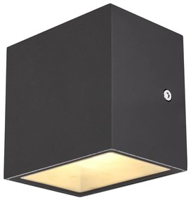 SLV 1002032 Sitra Cube, venkovní nástěnné svítidlo, LED 10W 3000K, antracit, výška 11cm, IP44