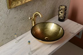 Reitano Rubinetteria Reitano Rubinetteria, ANTEA stojánková umyvadlová baterie vysoká s výpustí, výška 300mm, bronz, 3276L