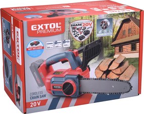 Aku pila řetězová Extol SHARE20V, BRUSHLESS, 30cm, bez baterie a nabíječky