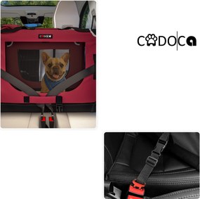 Box pro psa skládací L 70x52x50cm tmavě červená