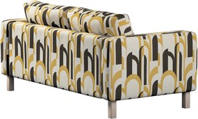 Potah na pohovku IKEA  Karlstad 2-místná, nerozkládací, krátký barva vícebarevná látka pletený vzor, vzorované
