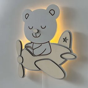 LED lampa Medvěd v letadle – Dětské noční světlo na zeď | SENTOP LED0592