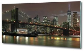 Wallmuralia Fotoobraz na skle New York noc 100x50