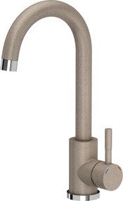 Kuchyňská dřezová baterie QUADRON KATE béžová/stříbrná