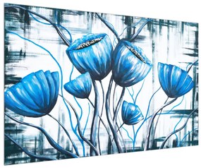 Obraz modrých makovic (120x80 cm)
