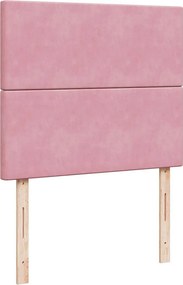Box spring postel s matrací růžová 120x190 cm samet 3292285