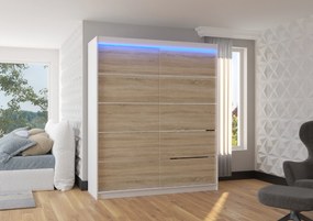 ADRK Furniture Posuvná skříň s LED osvětlením SPECTRA 180 ADRK-SW-SPE-WS-180