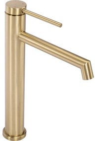 REA-B5319 - Umyvadlová baterie FOSS 29,5 cm broušená zlatá REA-B5319