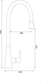 Rea Mild, stojánková kuchyňská baterie, zlatá matná, REA-B4803