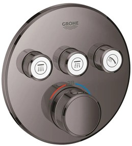 Grohe Grohtherm SmartControl - Termostatická sprchová podomítková baterie, 3 ventily, Hard Graphite 29121A00