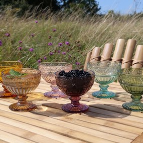 Set 6ks barevných misek na noze Saint-Émilion - Ø 10,5*10 cm / 260ml
