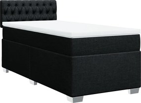 Box spring postel s matrací černá 90x200 cm textil 3288080