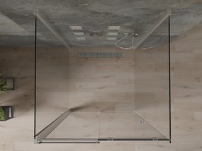 Mexen Omega 3-stěnový sprchový kout 100x100 cm, 8mm čiré sklo - chromový profil, 825-100-100-01-00-3S