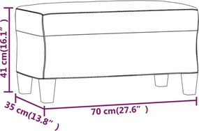 vidaXL Lavice 70x35x41 cm umělá kůže [349444] Barva: Hnědá