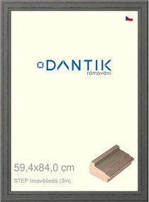 DANTIK rámeček 59,4x84 | STEP tmavěšedá (Plexi Čiré)