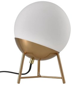 OnaDnes -20% Nordic Living Bílo zlatá skleněná stolní lampa Tabea