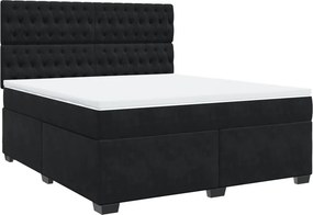 Box spring postel s matrací černá 180x200 cm samet 3290986