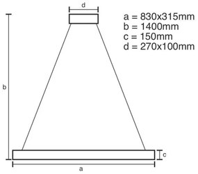 LED Stmívatelný křišťálový lustr na lanku LED/45W/230V + dálkové ovládání