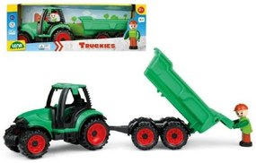 LENA Auto Truckies traktor s vlečkou plast 32 cm s figurkou