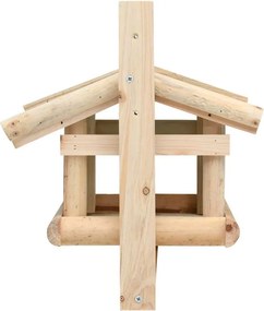 Krmítko pro ptáky masivní dřevo 35 x 29,5 x 21 cm 314818