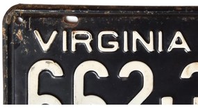 Americká SPZ Virginia 1960 Black 662 357