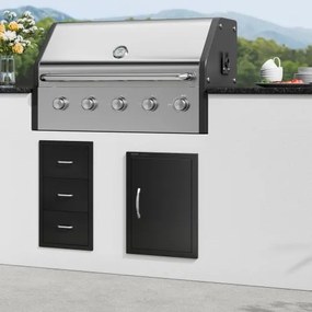 BBQ přístupová dvířka, 415 × 570 mm jednoduchá venkovní kuchyňská dvířka