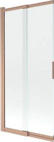 Mexen, Mexen Fox parawan nawannowy 2-skrzydłowy przesuwny 85 x 150 cm, transparent, midź szczotkowana - 891-085-002-65-00