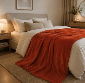 Bellatex Přikrývka Korall micro jednolůžko Hnědá 150x200 cm