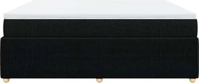 Box spring postel s matrací černá 180x200 cm textil 3285590