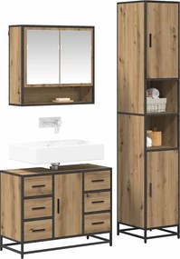 Sada koupelnového nábytku 3 ks Artisanový dub 90 x 33 x 60 cm 3402486