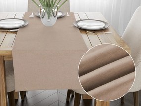 Biante Běhoun na stůl/imitace broušené kůže Alcantara ALC-006 Béžový 45x120 cm