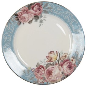 Porcelánový jídelní talíř se zlatou linkou Peony Rosé - Ø 26*2 cm