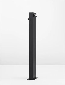 NV 9020924 Venkovní sloupkové svítidlo ZELDA černý hliník a akrylový difuzor proti oslnění LED 9W 3000K 100-240V IP65 - NOVA LUCE
