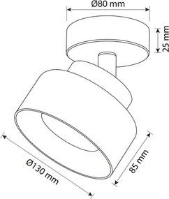 BRILAGI -LED RGB Stm. bod. sv. AURA LUX 1xGX53/14W/230V Wi-Fi Tuya černá/kouřová