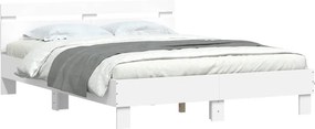 Rám postele s čelem a LED osvětlením bílý 150 x 200 cm 3207539