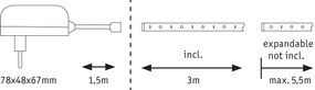 Paulmann 79856 MaxLED 250, LED pásek 12W 6500K včetně trafa, 3m