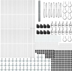 Hexagonální plot s betonovým základem 100 x 1,4 m Stříbrná 3353878
