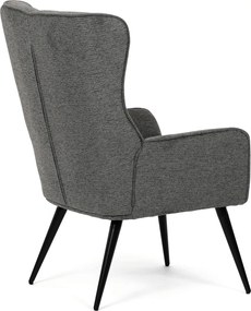 Relaxační křeslo ušák WIPPY - šedá látka