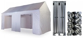 Nůžkový párty stan 4x8 m TENTino GABLED EXTREME Barva opláštění: 10A - HNĚDÁ