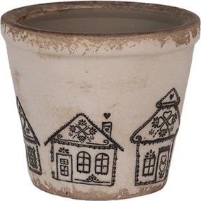 Květináč s perníkovými chaloupkami Gingerbread Bliss XS - Ø 8*7 cm
