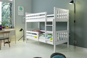 Poschoďová postel Carino 200x90 cm - bílá